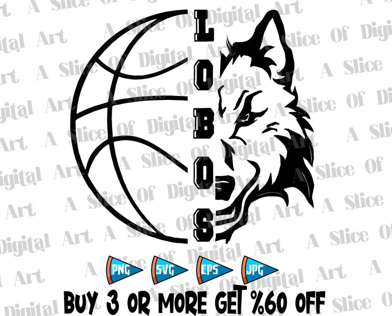 Lobos Basketball Athletic Teams SVG PNG EPS Jpg Go Lobos Basketball ...