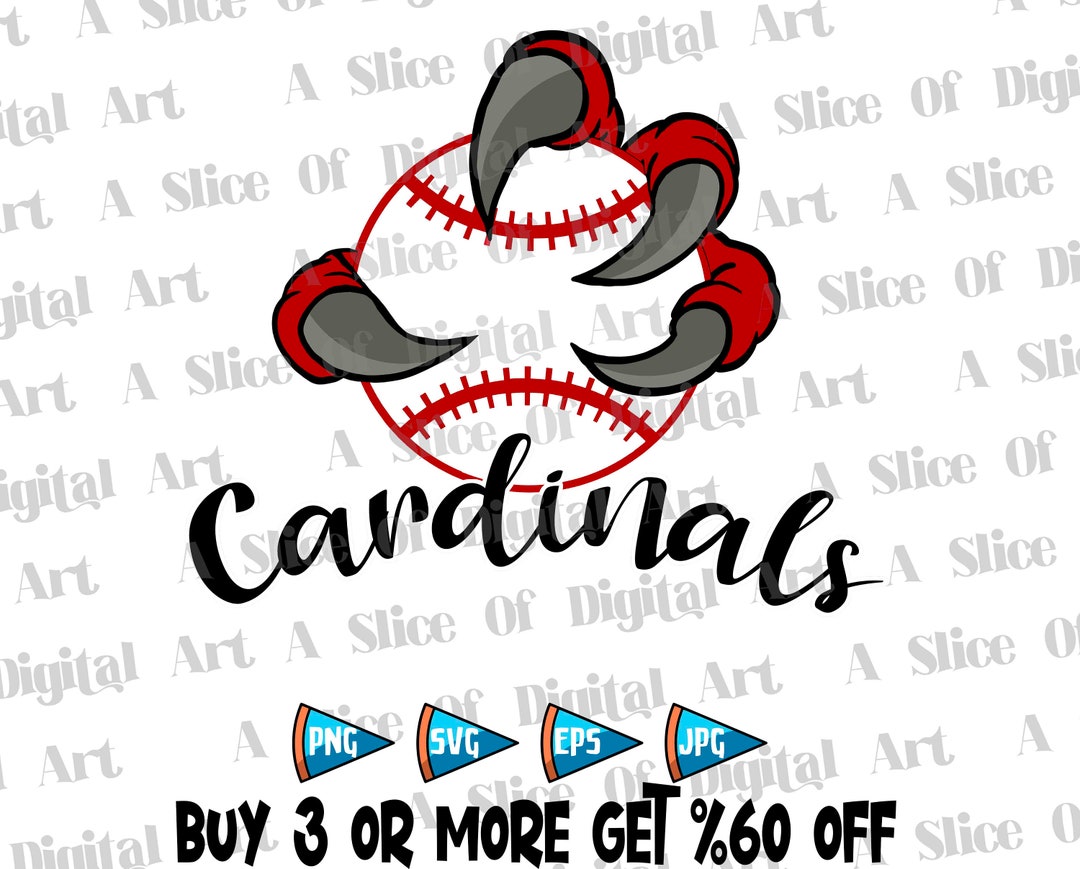 Cardinals Claw Baseball Athletic Teams SVG PNG EPS, Go Cardinals ...