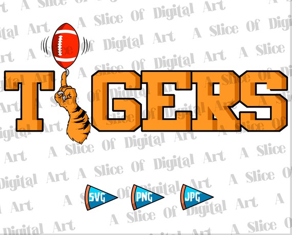 Tigers Football PNG SVG JPEG Athletic Teams Go Tigers Football - Etsy