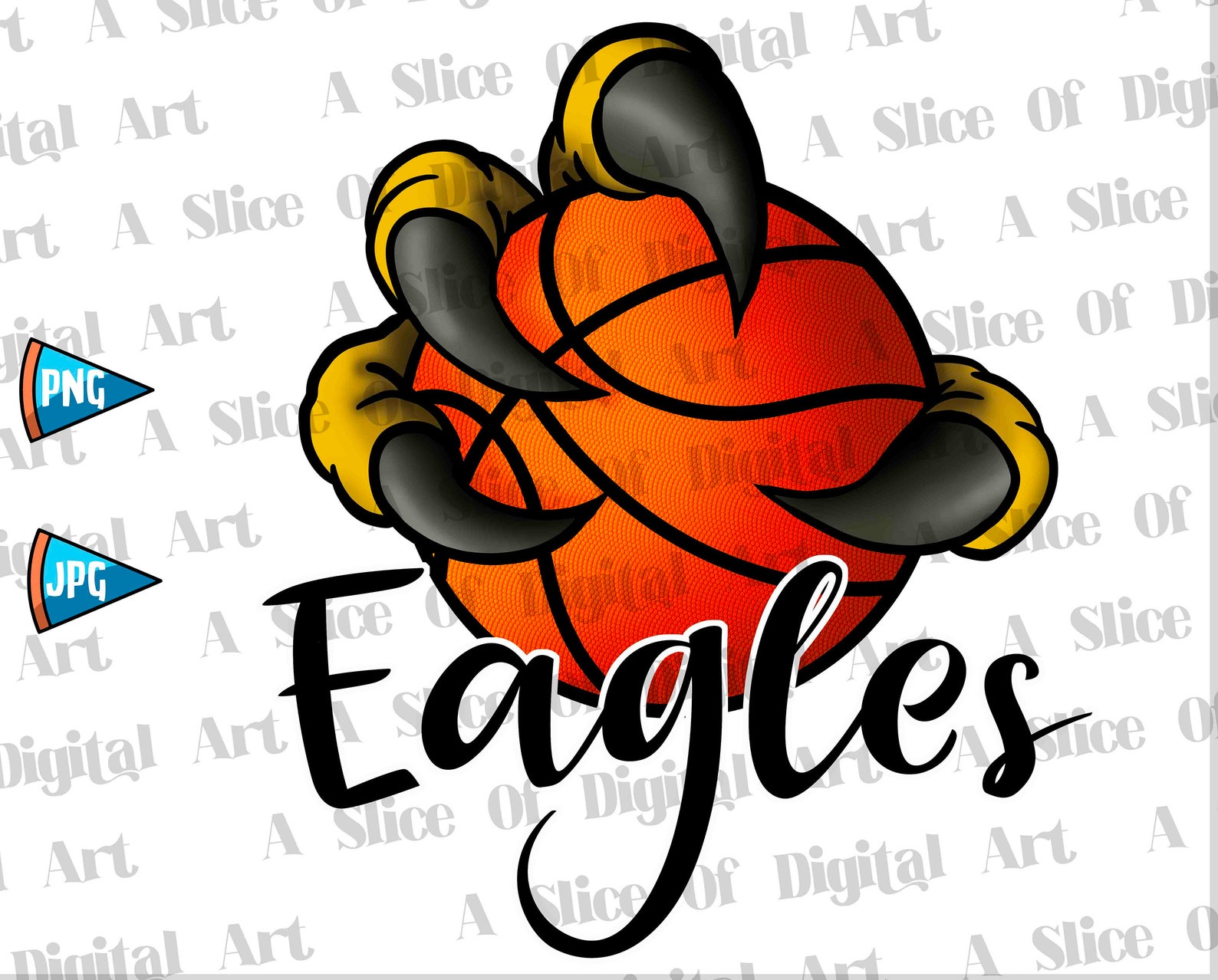 Eagles Claw Basketball Athletic Teams PNG JPEG Not Svg Go - Etsy