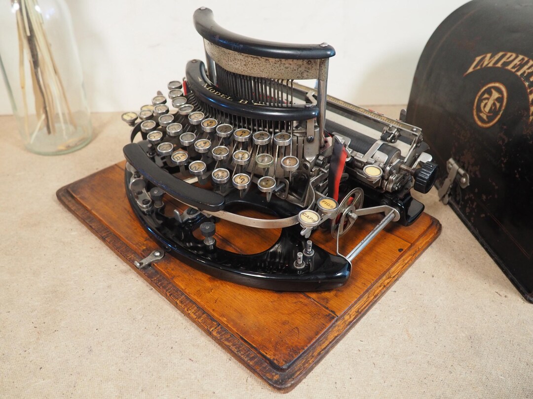 IMPERIAL B Typewriter (1915) Rare Antique Typewriter Scheibmaschine ...
