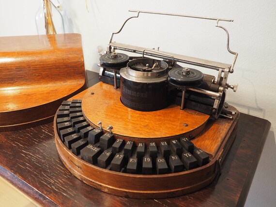 Hammond Typewriter 1 Rare 1888 Antique Hammond Oak Base and - Etsy