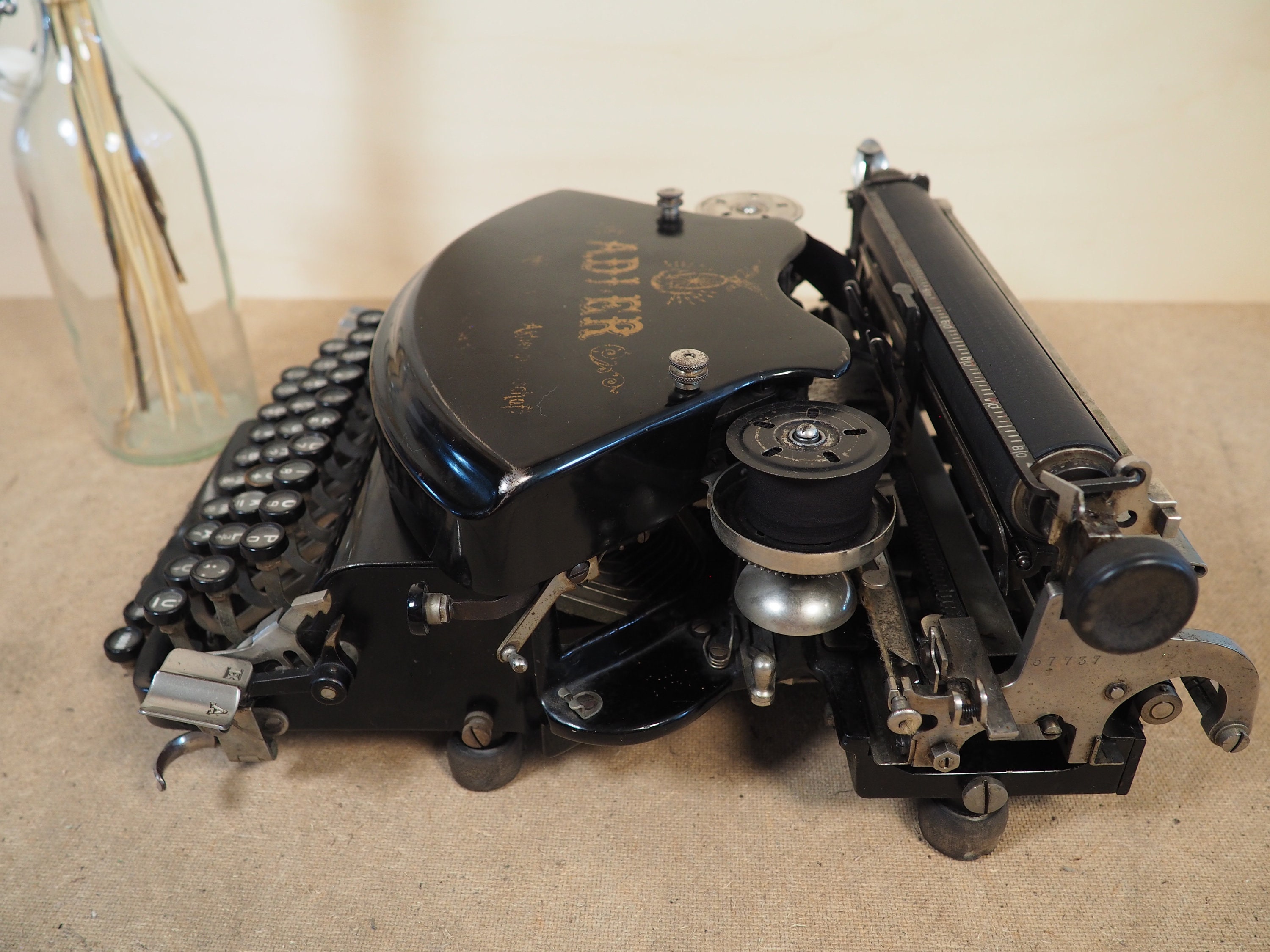 Typewriter Adler 7 With TABULATOR rare 1925 Antique Typewriter Rare ...