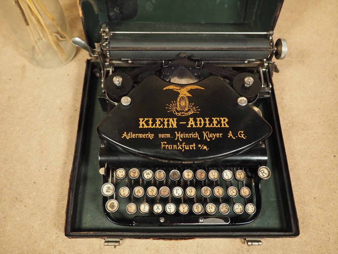 Typewriter Klein Adler 1 (1920) Antique Portable Typewriter Rare ...