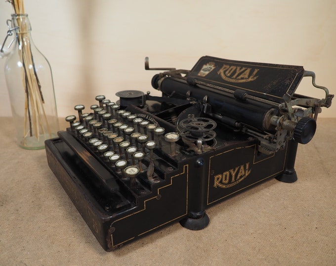 Typewriter ROYAL Flatbed Model 5 1914 Royal Standard Dutch Keyboard ...