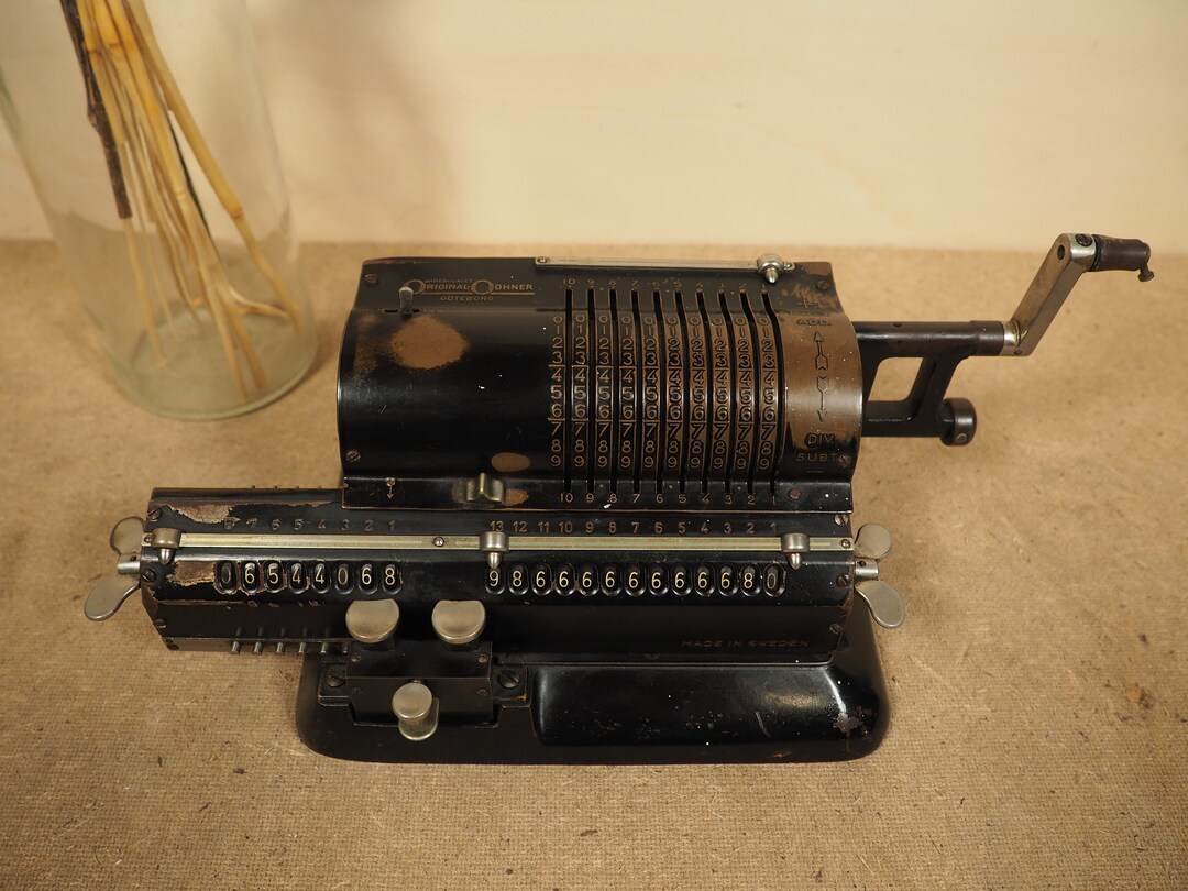 Original Odhner Calculator 1920's Rare Cast Antique Swedish Calculating ...
