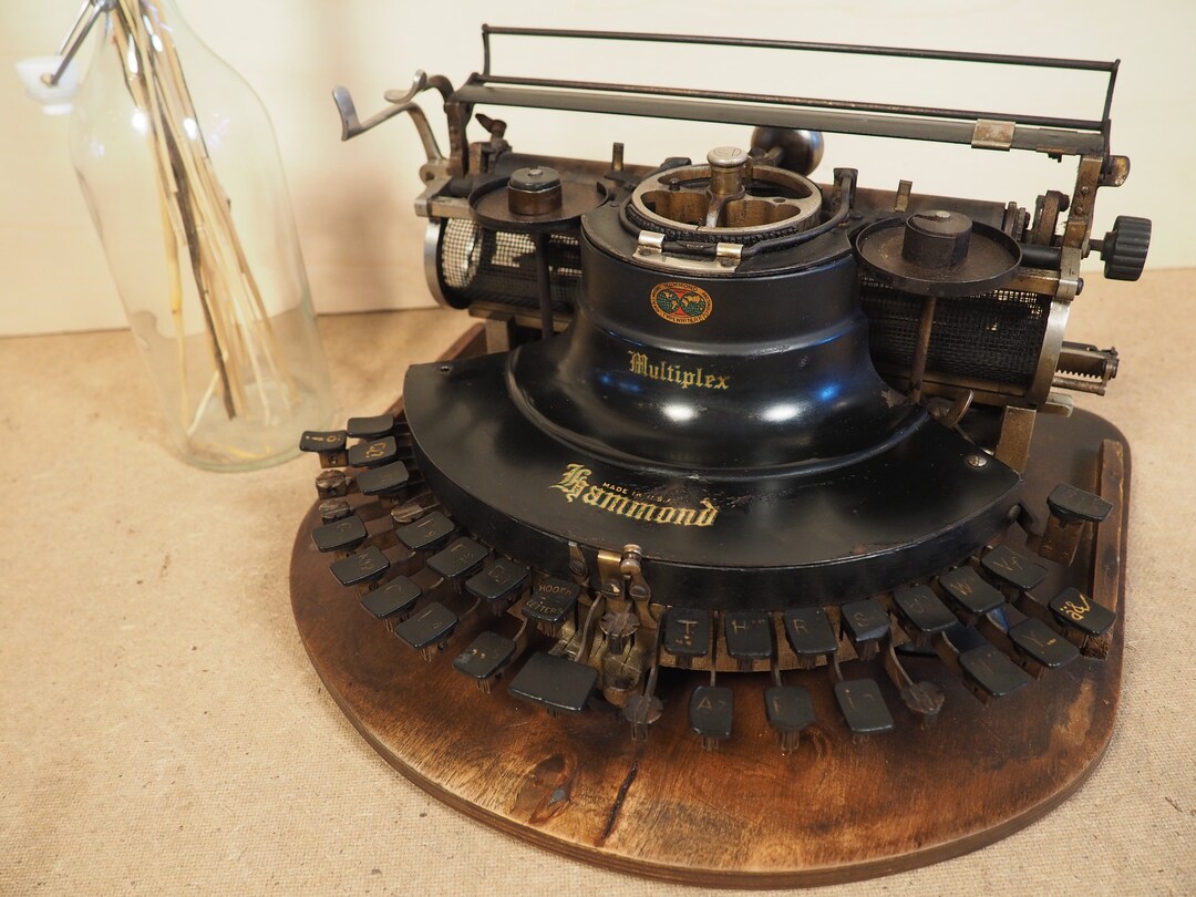 Hammond Typewriter Multiplex Ideal 1916 Rare Half Moon Keyboard Antique ...