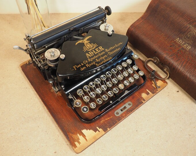 Typewriter Klein Adler 1 Antique Portable Typewriter 1921 Rare Vintage ...