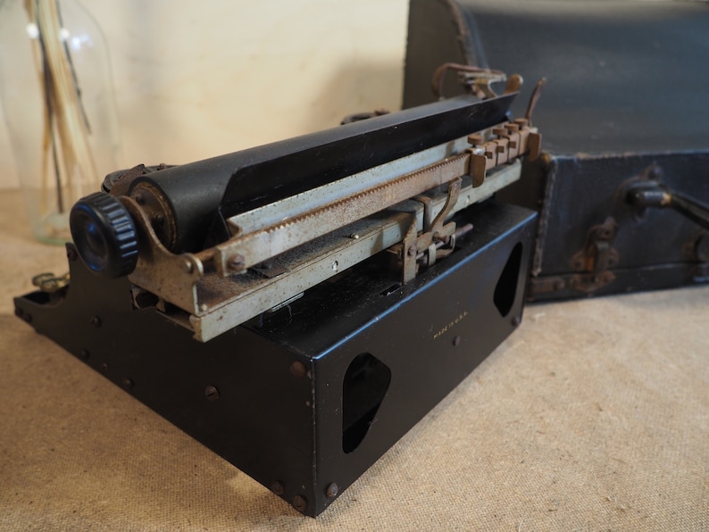 Typewriter National 3 1918 Rare Portable Typewriter Antique Original ...