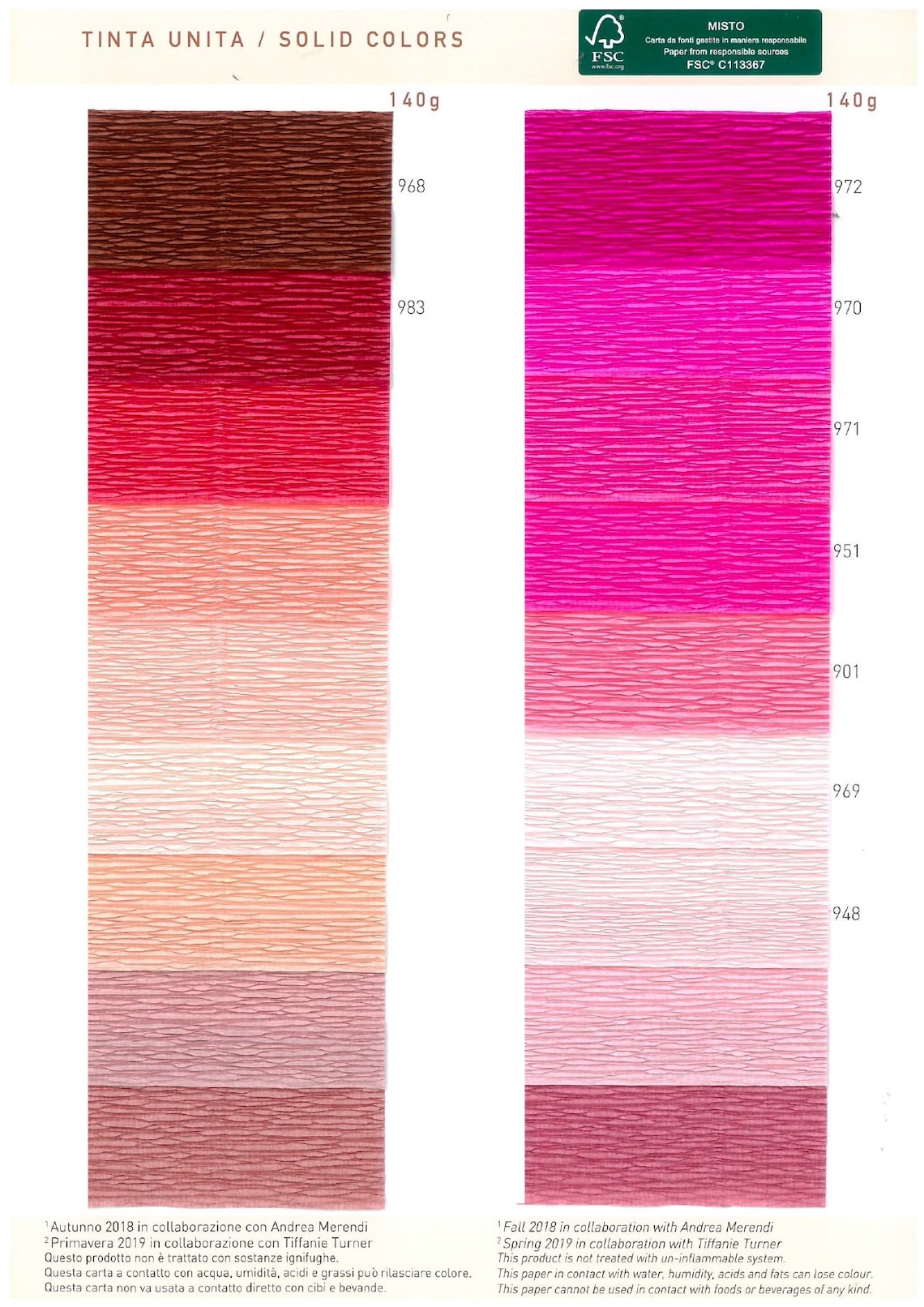 40 Colors Crepe Paper Italian Premium Crepe Paper Rolls - Etsy