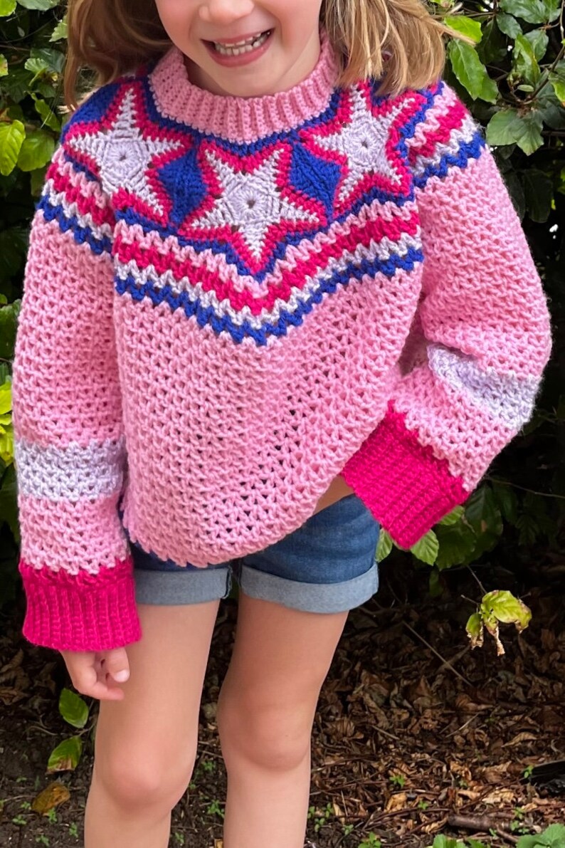 Super Star Child Jumper Crochet Pattern - Etsy