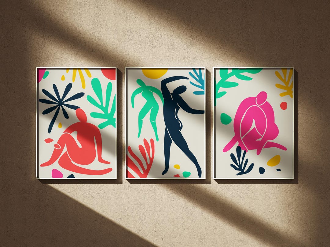 Matisse Art Style Set of 3 Poster Prints, Hand Drawing Matisse Print ...