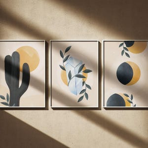 Watercolor Boho Collection Set of 3 Prints, Abstract Wall Art, Boho 3 ...