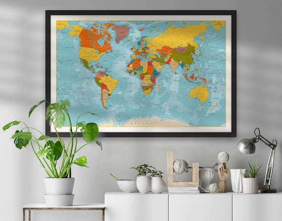 Poster Size World Map