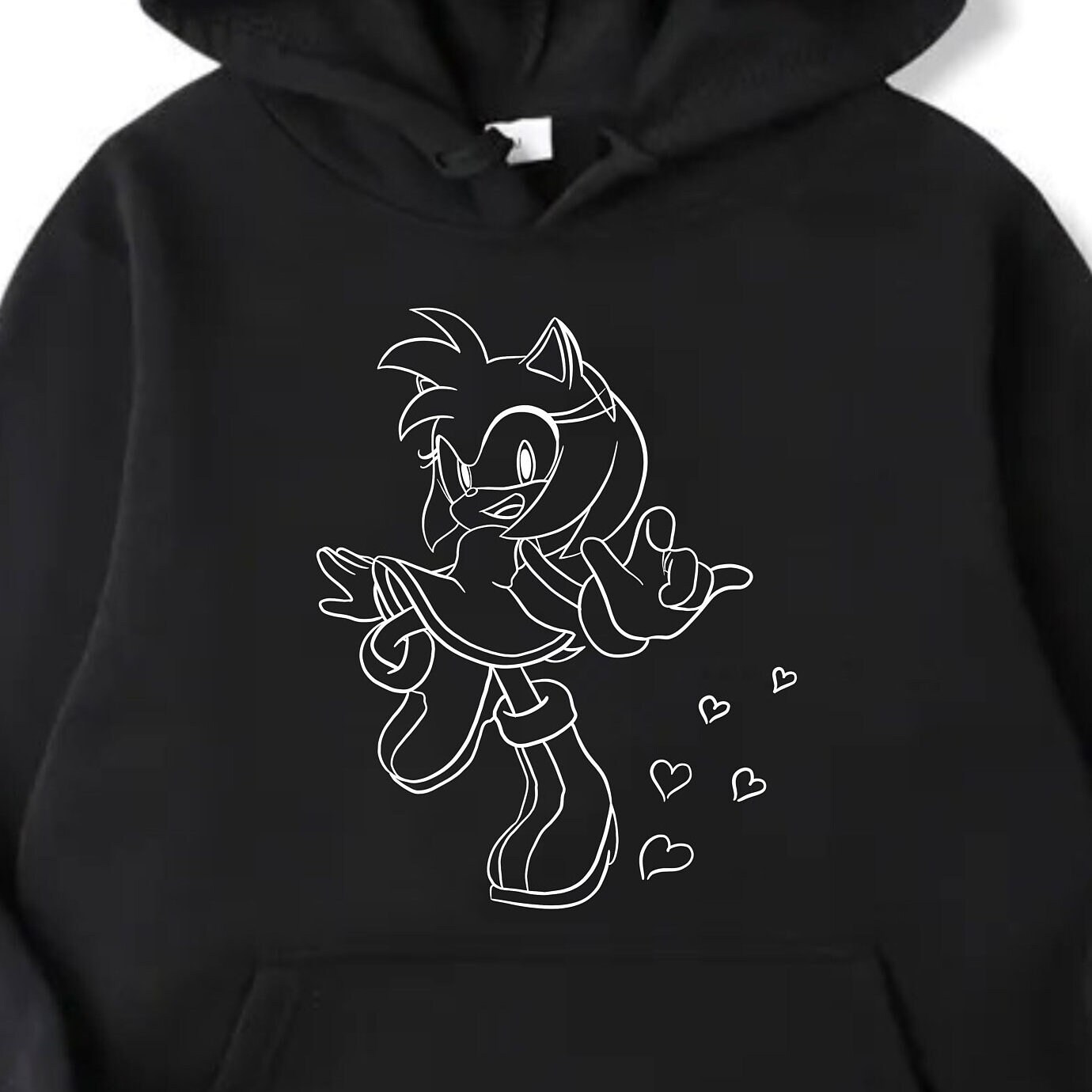 Amy Rose the Hedgehog Inspired Minimal Hoodie Simple Cotton - Etsy