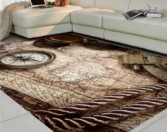 Old World Map Rug - Etsy