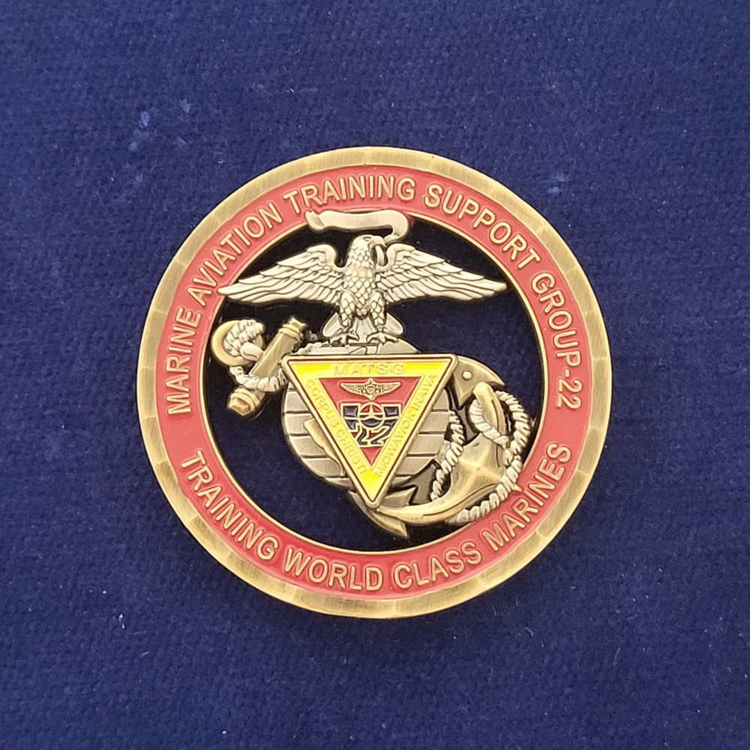 USMC Marine Aviation Training Support Group 22 Challenge Coin - Etsy