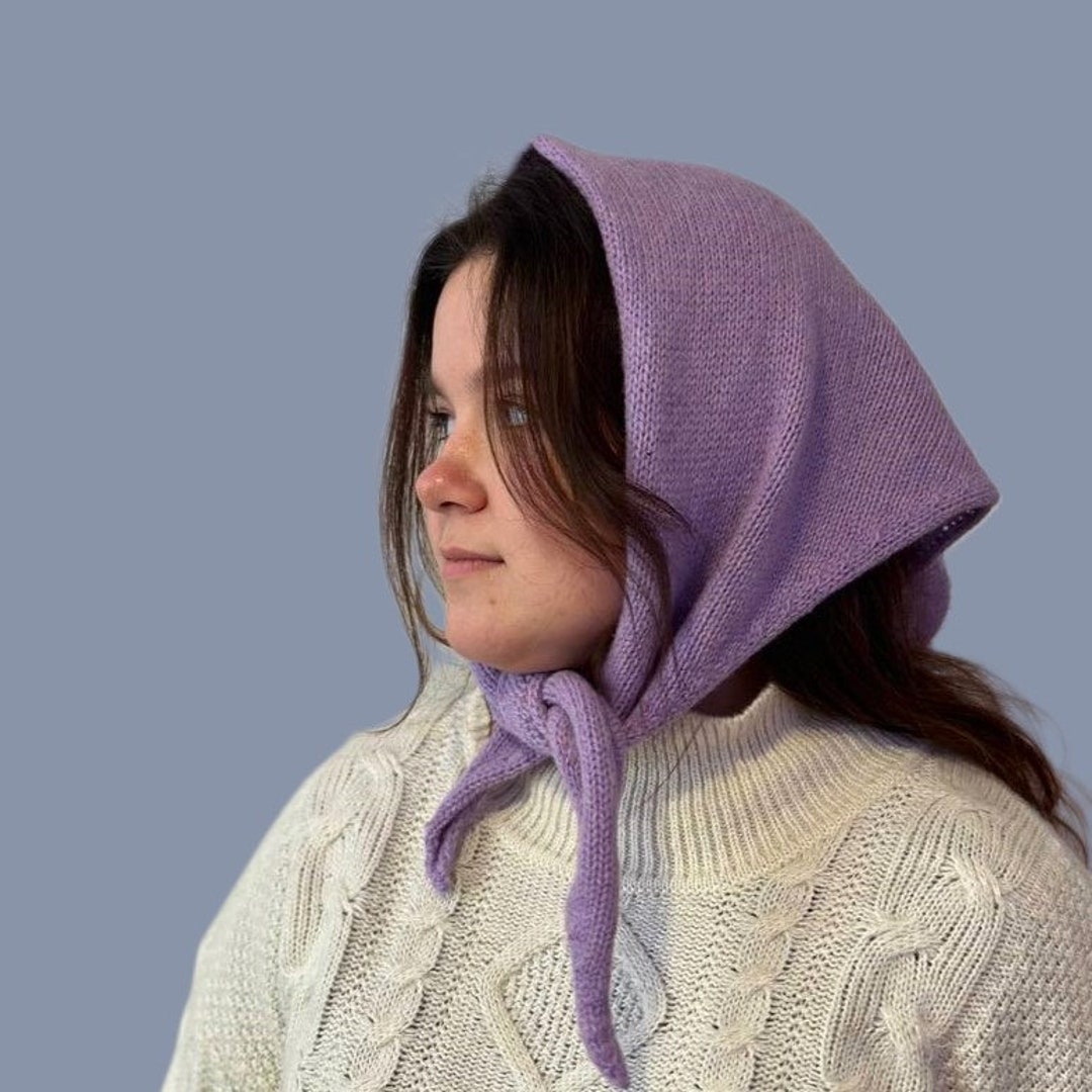 Cashmere Head Scarf, Triangle Headscarf Best Friend Gift ,kerchief Wool ...