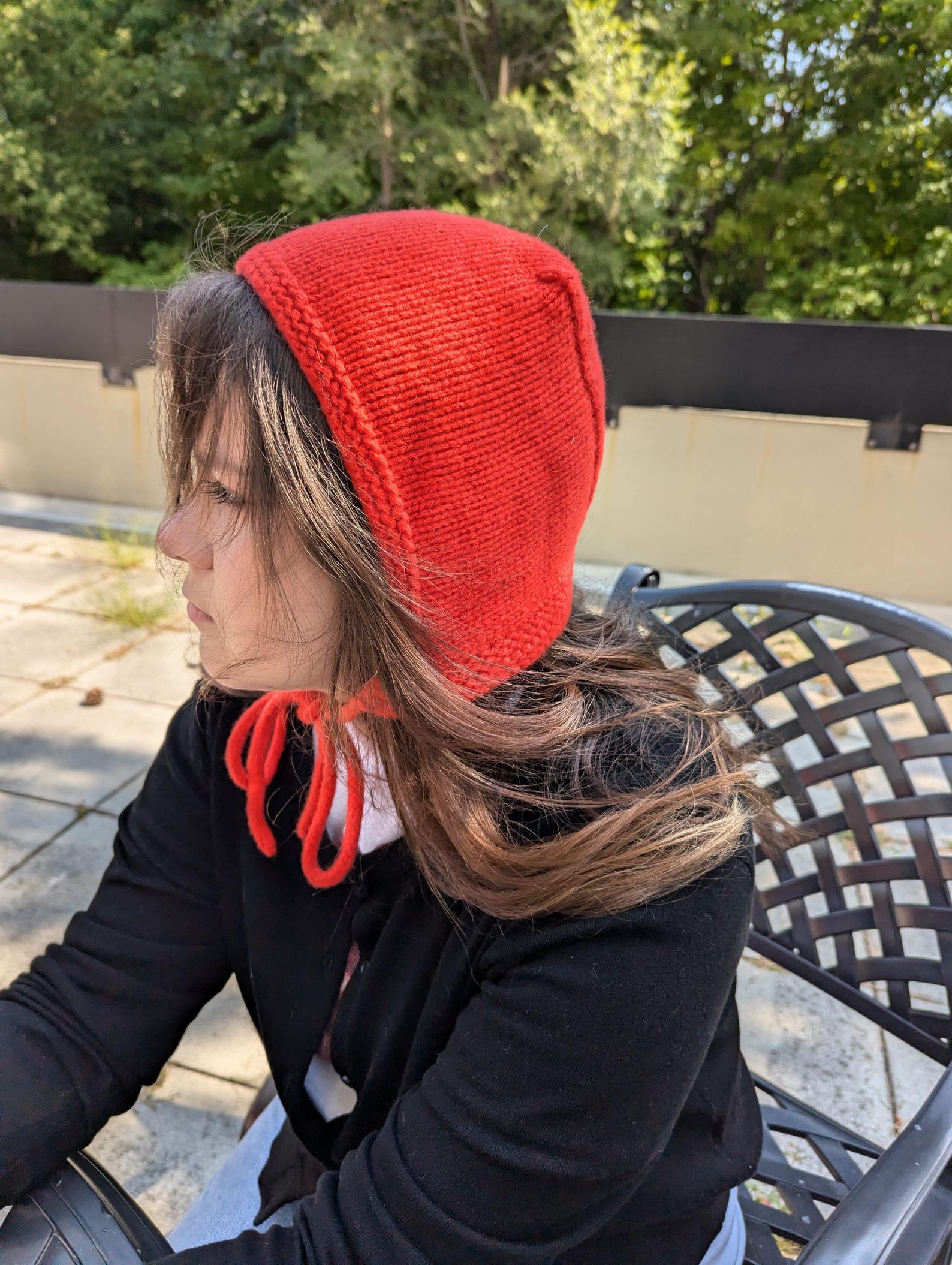 Red Merino Wool Knitted Bonnet: Retro Winter Tie Hat - Etsy Canada