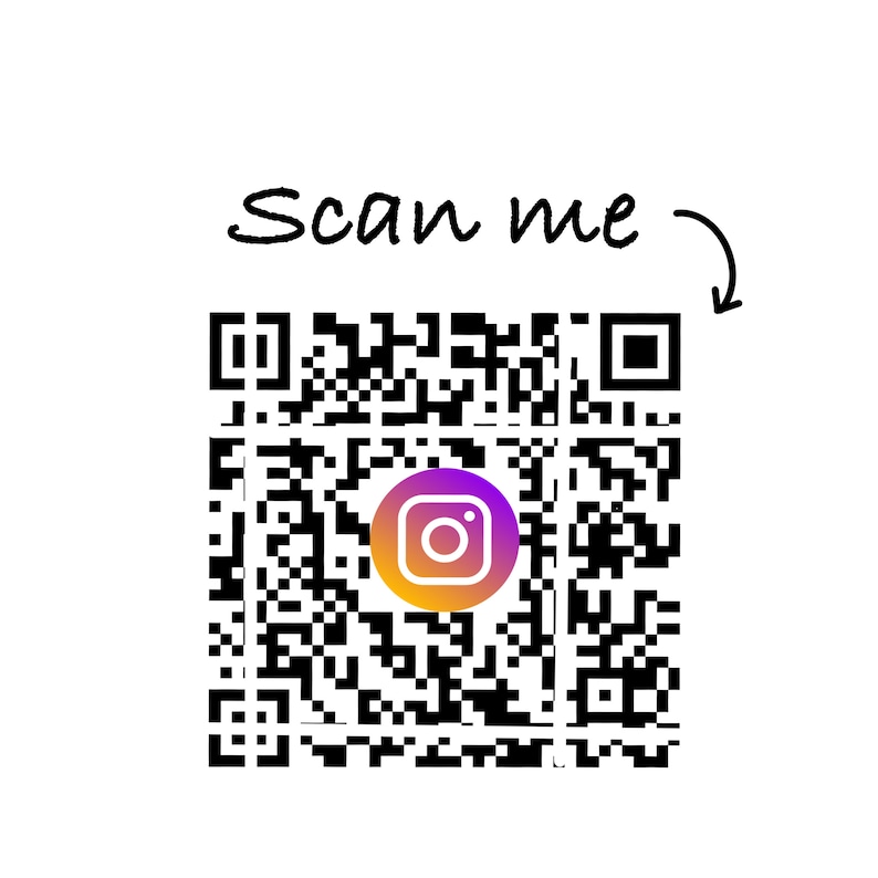 Instagram Permanent Vinyl QR Code Decal - Etsy