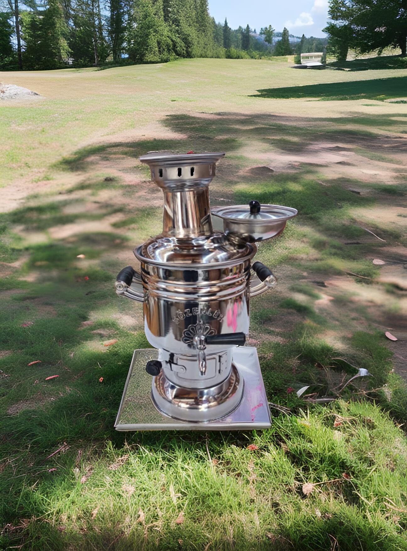 Turkish Samovar, Tea, Teapot, Traditional, Chrome Steel, Teamaker, Tea ...