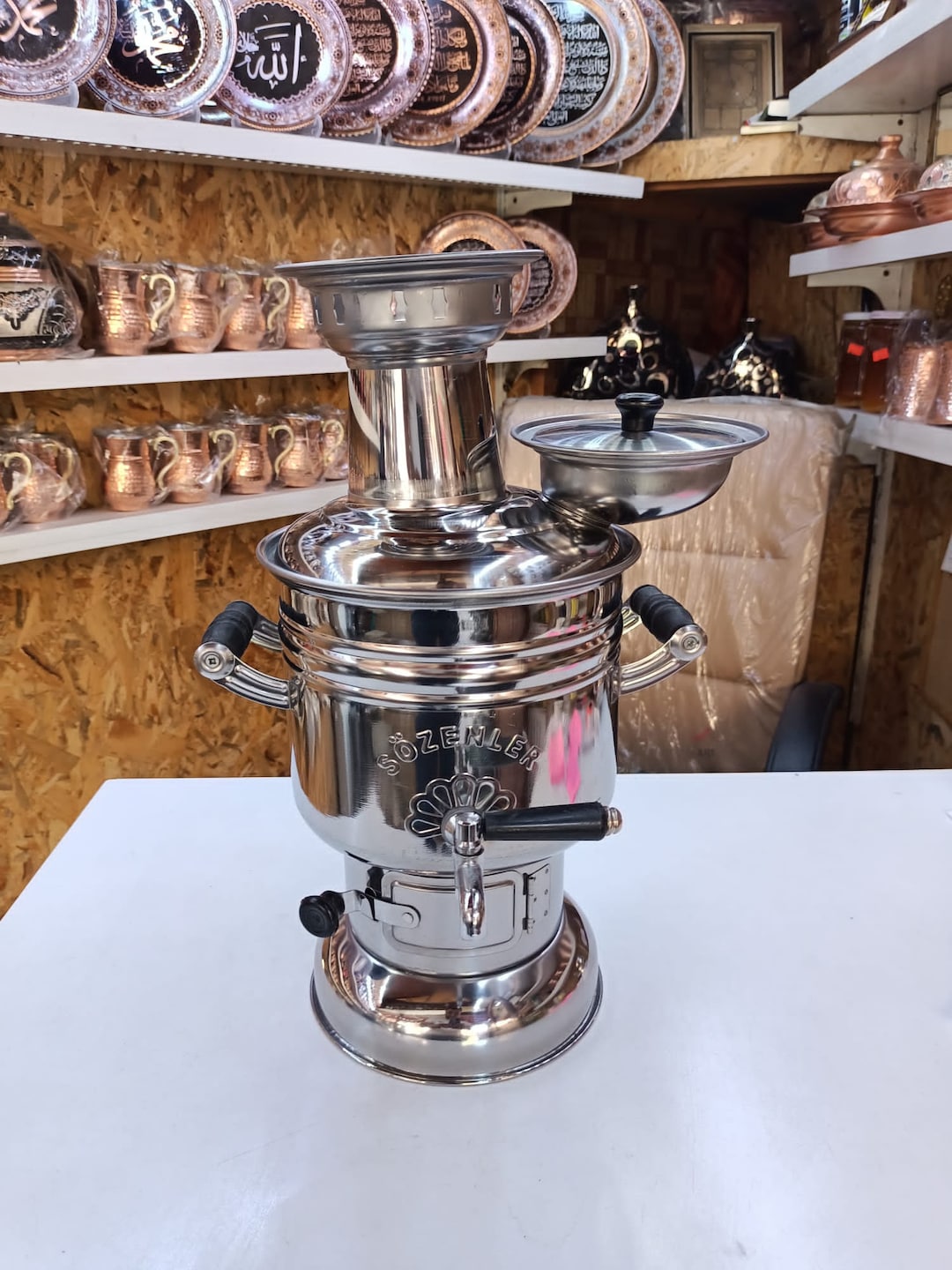 Turkish Samovar, Tea, Teapot, Traditional, Chrome Steel, Teamaker, Tea ...