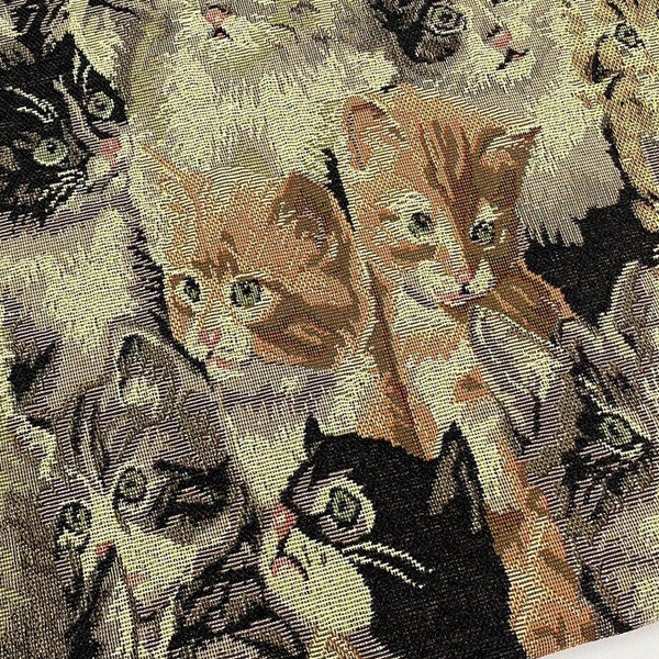 Cat Print Fabric - Etsy