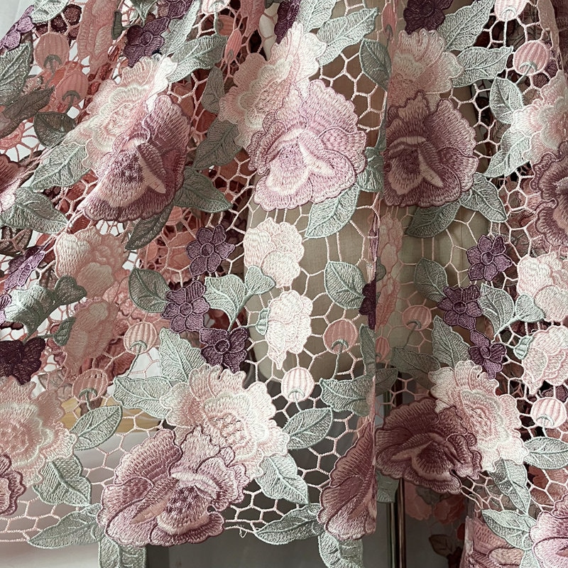 Flower Lace Fabric - Etsy