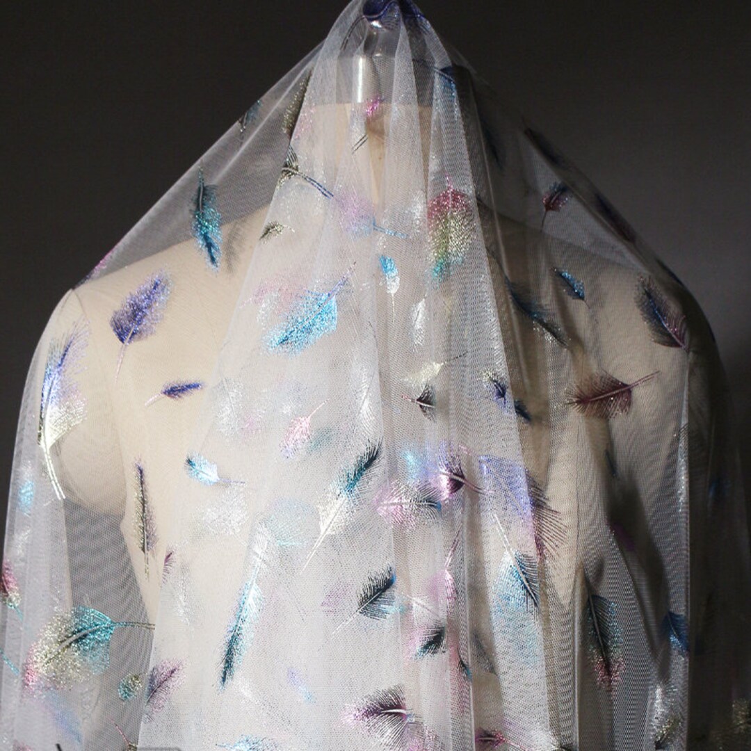Feather Lace Fabric,wedding Tulle Mesh Fabric,embroidered Fabric ...