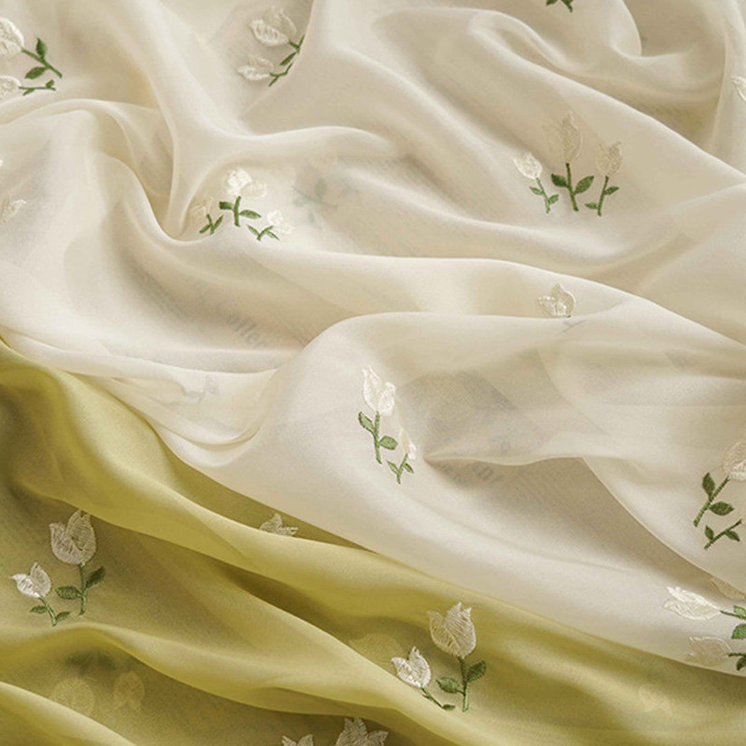Flower Chiffon Fabric,curtain Fabric,flower Fabric,dress Fabric,printed ...