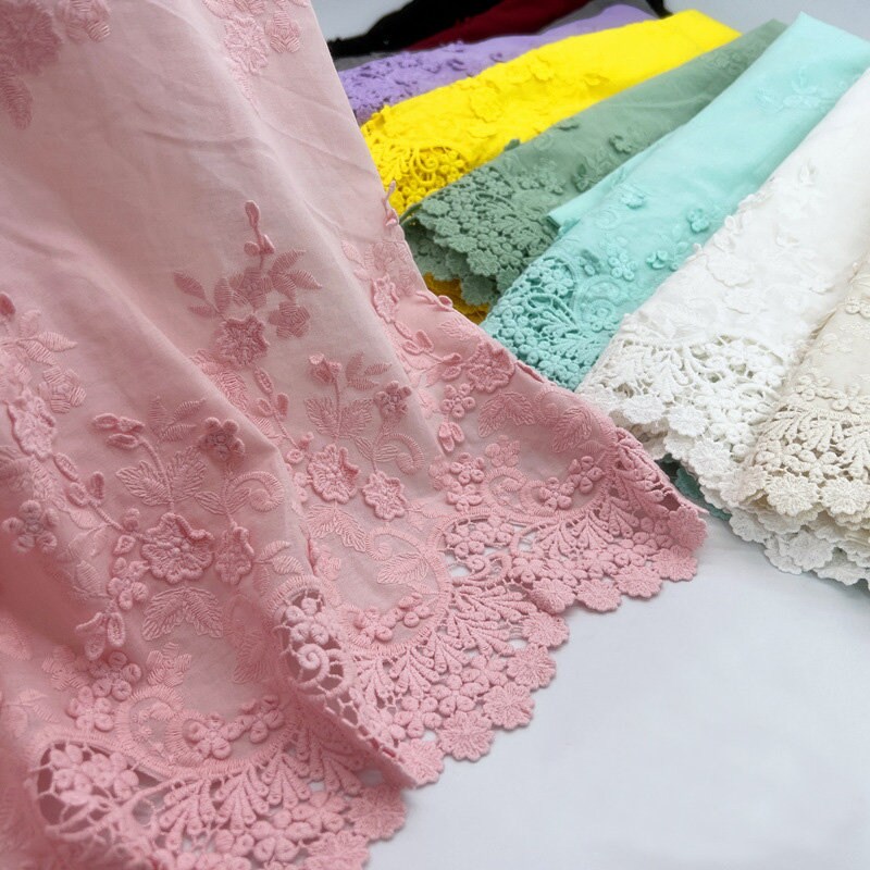 Embroidered Cotton Fabric - Etsy