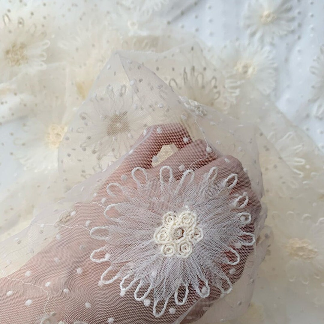 Blumen Spitze Stoff,Hochzeit Tüll Mesh Stoff,Bestickter Stoff,Hochzeit ...
