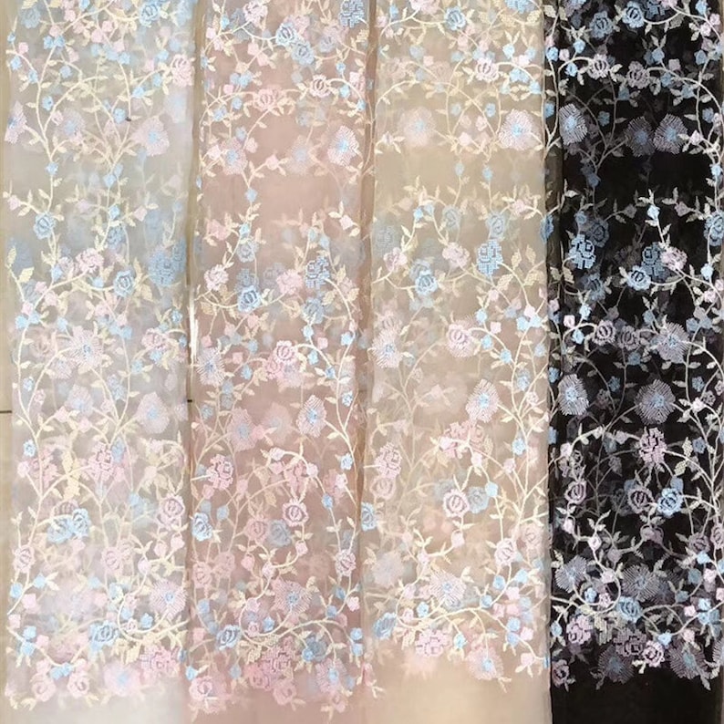 Flower Lace Fabric,wedding Tulle Mesh Fabric,embroidered Fabric,wedding ...