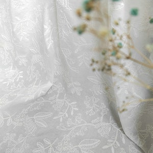 Flower Cotton Fabric,pillow Fabric,white Fabric,flower Fabric,cotton ...