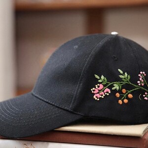 Embroidery Hat Full Kit, Beginner Embroidery Kit, Vintage Pattern ...