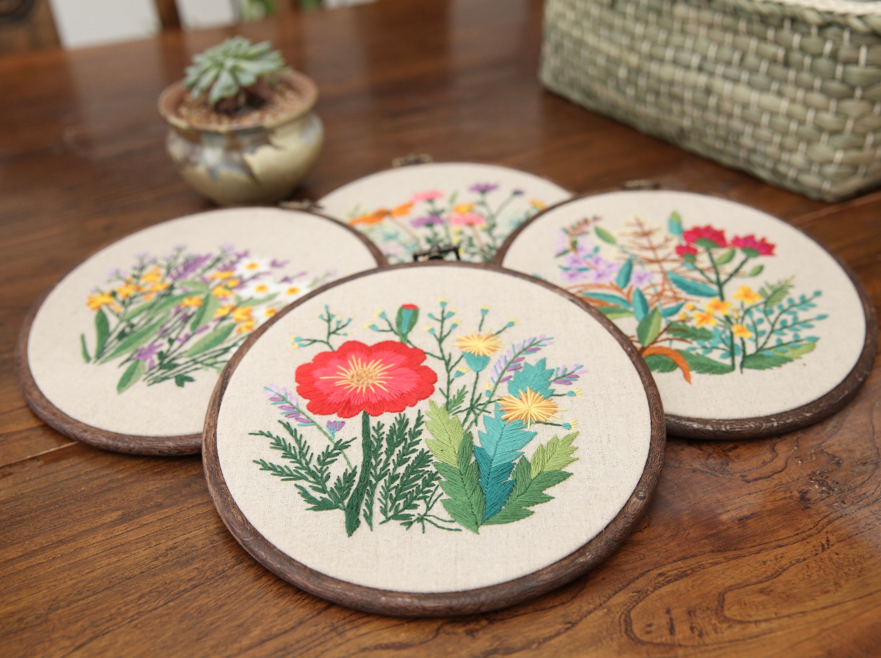 Meadow Embroidery Kit Wildflowers Cross Stitch Pattern Hand - Etsy