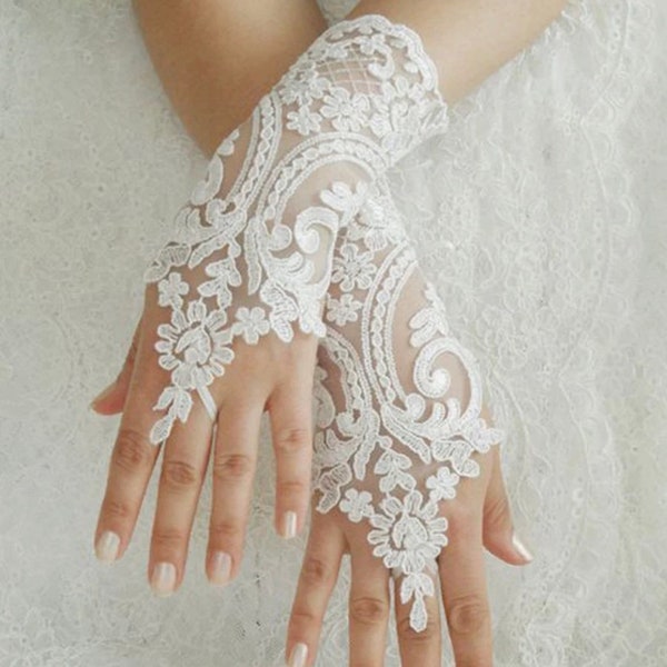 Wedding Lace Gloves - Etsy