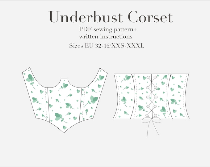 Set of 12 Corset Patterns, Corset Top Pattern, Corset Belt Pattern PDF ...