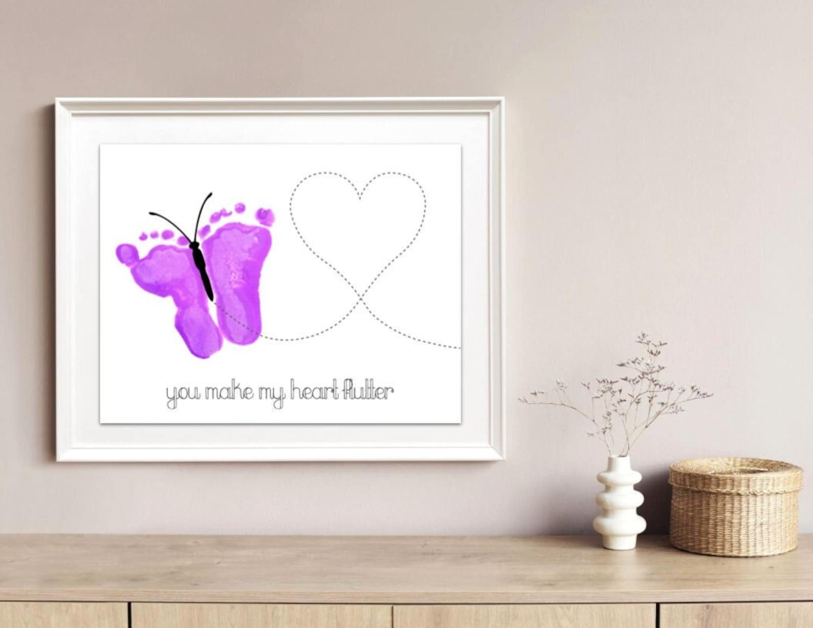 Printable Footprint Gift, Printable Footprint, Baby Footprint, Newborn ...
