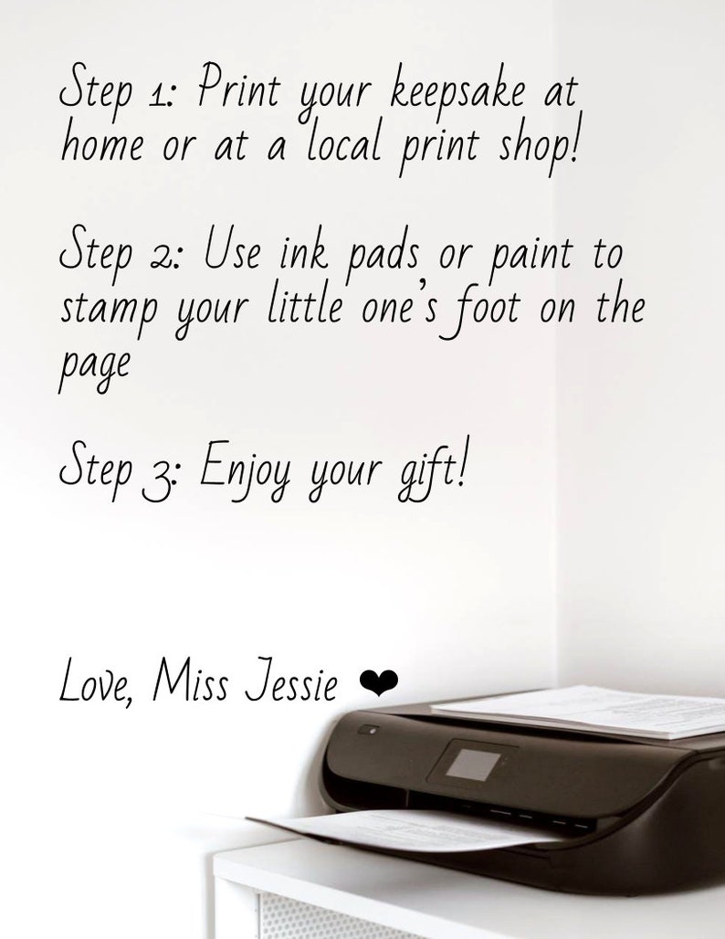 Little Girls Are Made of Footprint Printable, Newborn Footprint Art ...