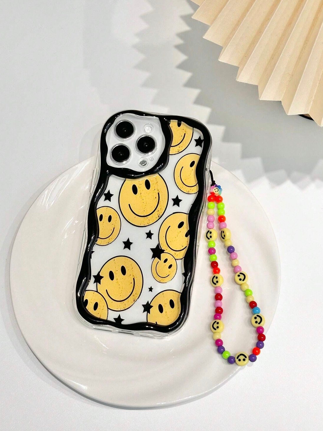 Yellow Smiling Cream Wave Edge Oil Painting Shockproof Phone Case ...