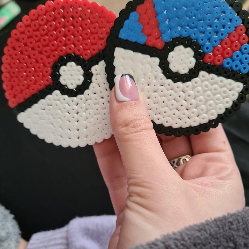Pokeball Hama Beads - Etsy UK
