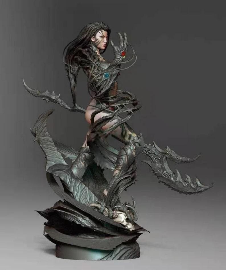 Witchblade Statue, Anime Fan Art Figure, Anime Girl Figure - Etsy