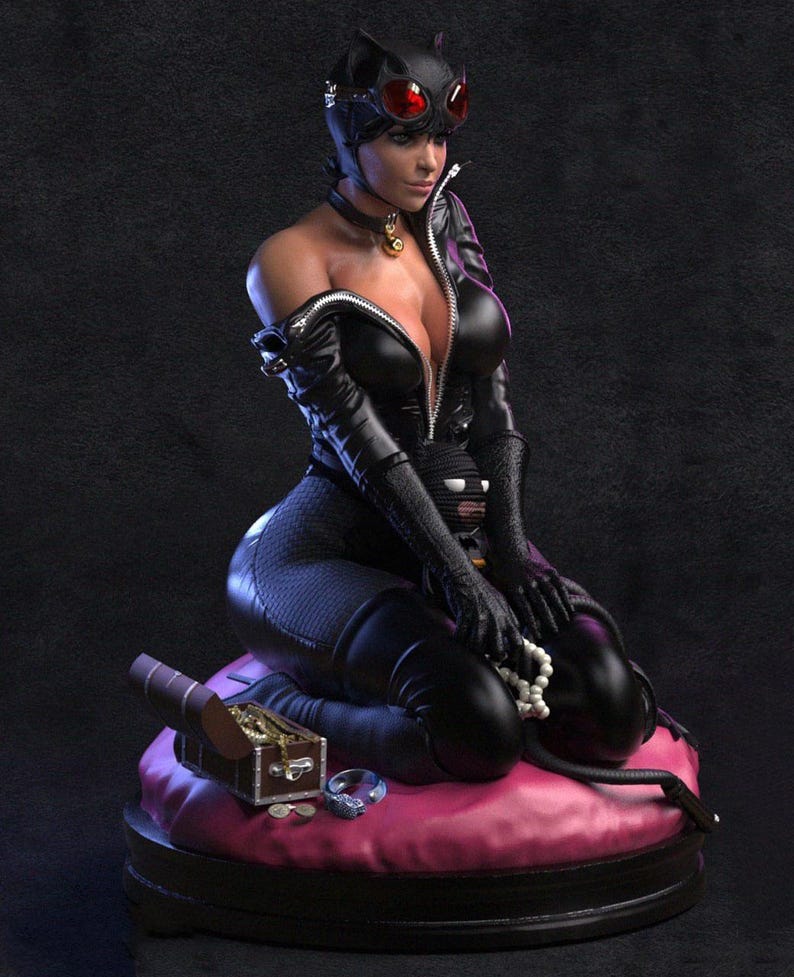 Catwoman Figure, Catwoman Statue, Gamer Room Decor, Sexy Catwoman - Etsy