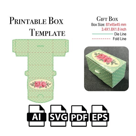 Mini Gift Boxeditable & Printable Box Templatesvg Vectorcut - Etsy