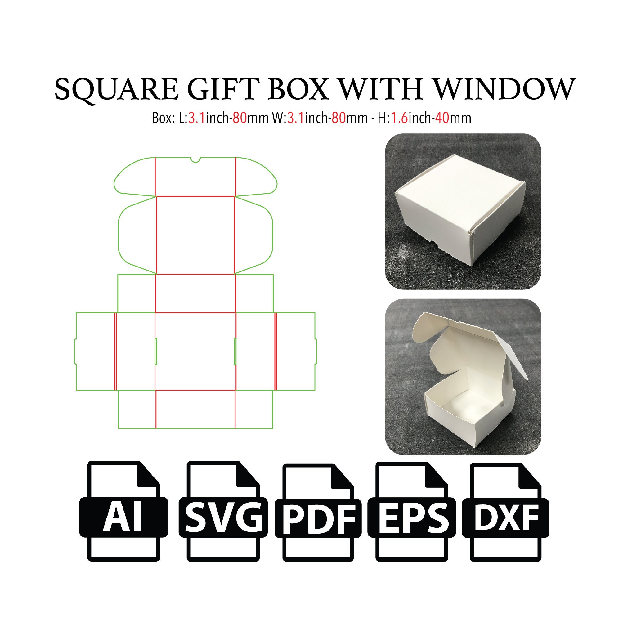 Square Gift Box Template