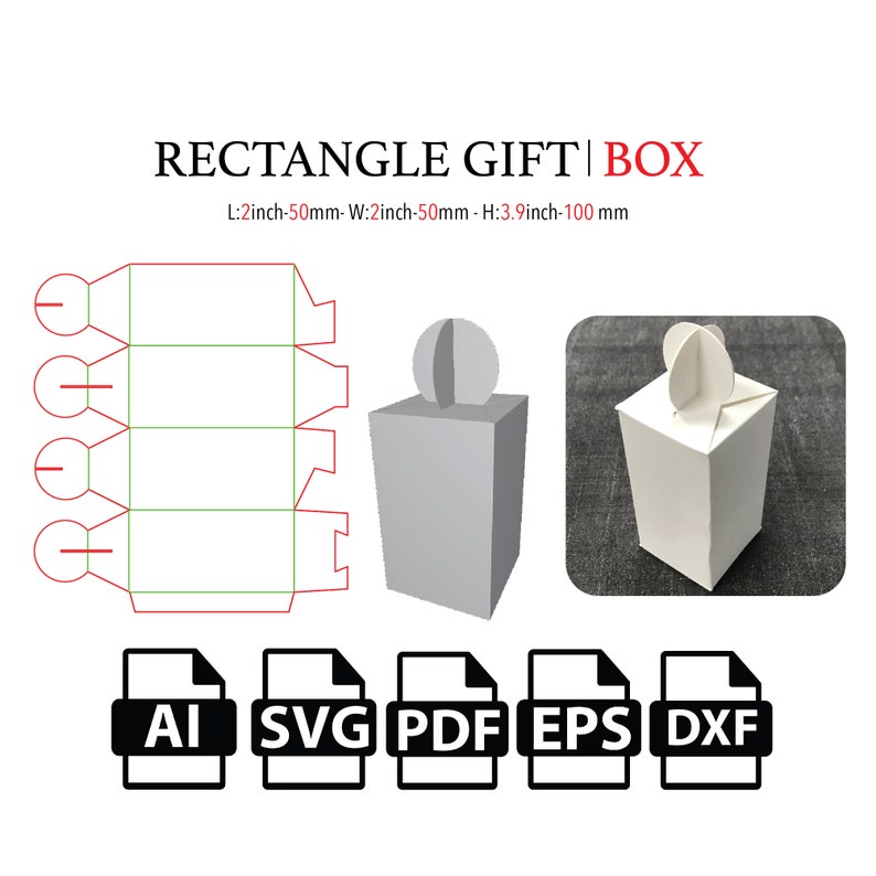 Rectangle Gift Box,template SVG, Gift Box SVG, Party Favor Box ...