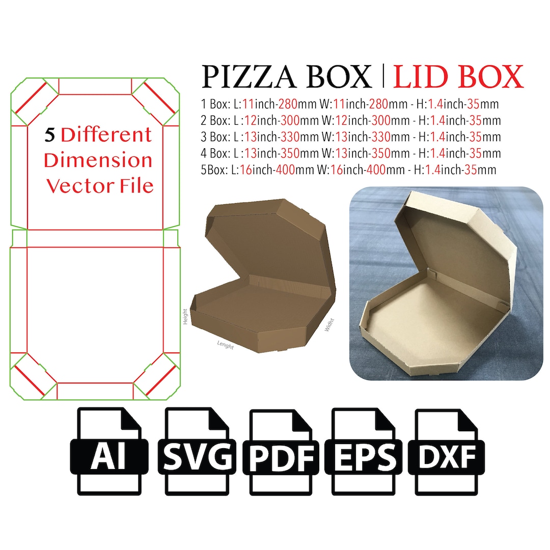 Special Pizza Box,template Svg,cut File Box SVG, Packaging Box SVG, Box ...