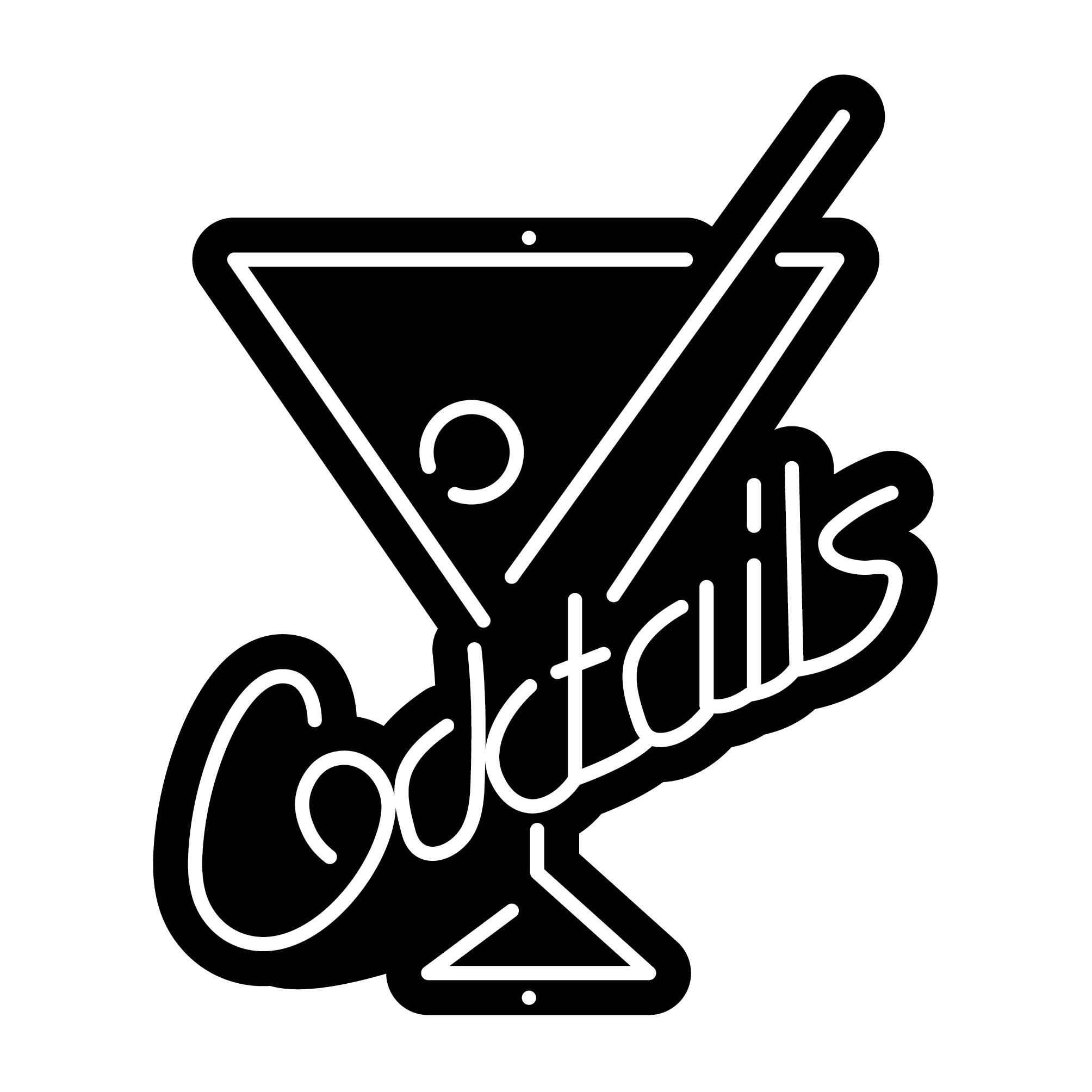 DIY Coctails Neon Flex Sign SVG File - Etsy