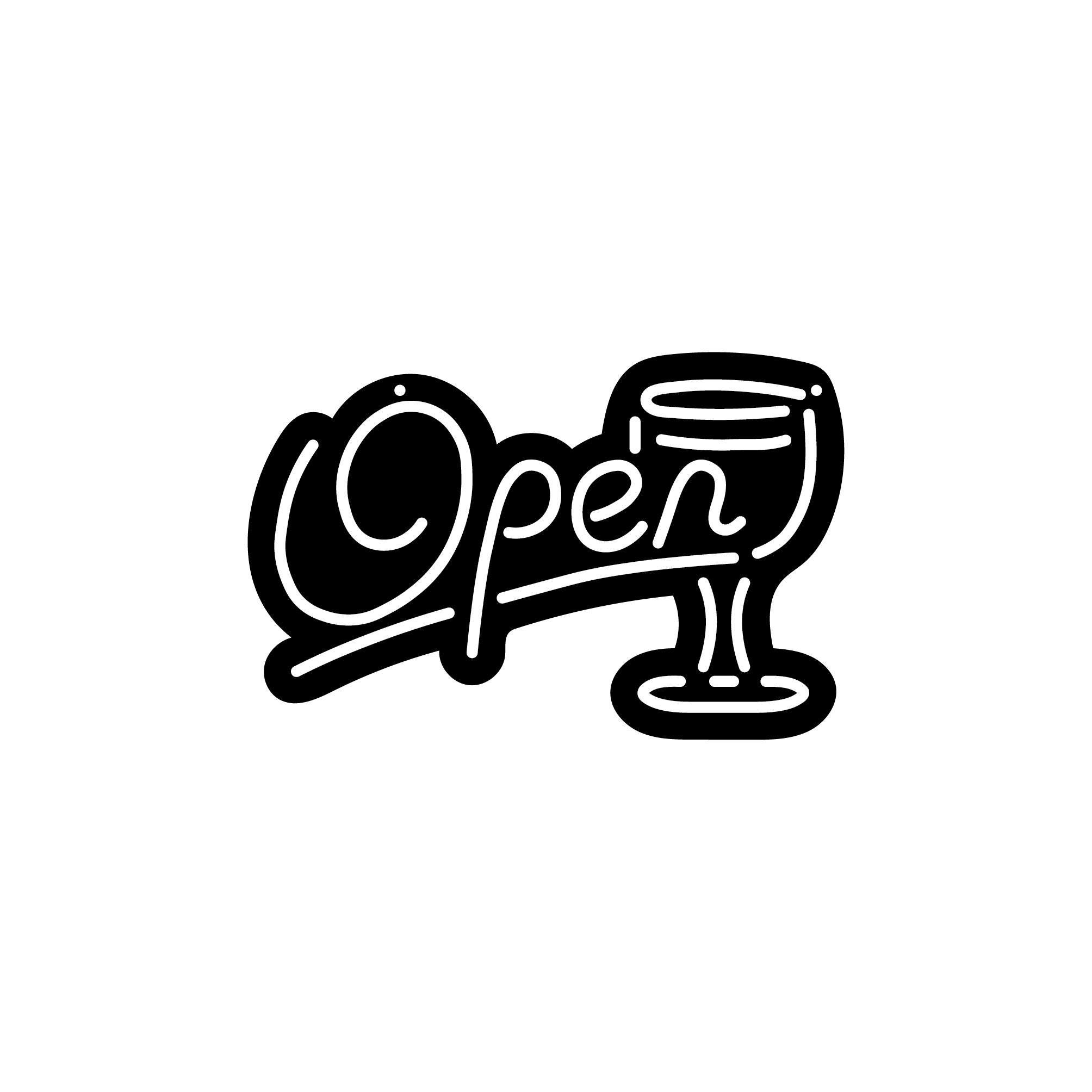 DIY Open Neon Flex Sign SVG File - Etsy Australia